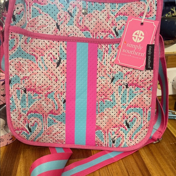 Simply Southern | Bags | Simply Southern Flamingo Crossbody Bag Pink ...